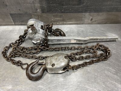 CM Hoist 3 ton puller lever aluminum chain hoist model B. Used Surplus ...