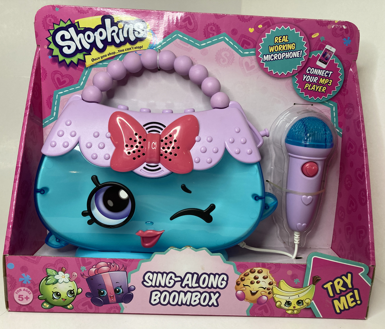 Shopkins+Boombox+Handbag+Sing+Along+Microphone+Mp3+Player+Girls for ...