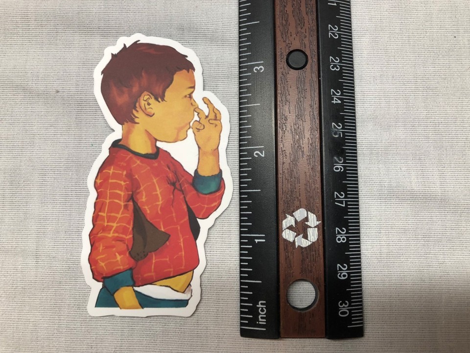 Spider Man Spider Kid Picking Nose Funny Sticker Vinyl laptop Decal ...