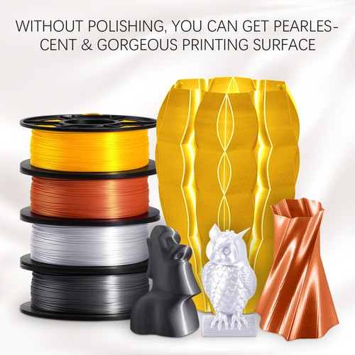 JAYO Silk PLA+ Red Copper 1.75mm 1KG 3D Printer Filament Shiny Metallic ...