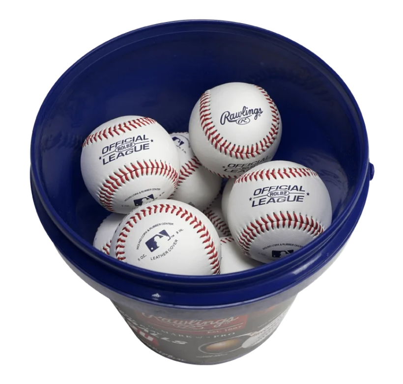 Rawlings ROLB2 12U Official League Youth Practice Baseball Bucket, 12 ...