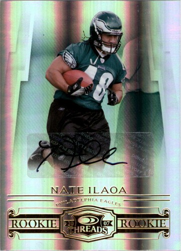 2007 Donruss Threads #227 Nate Ilaoa RC Auto Rookie Card #d/999 - NM-MT ...