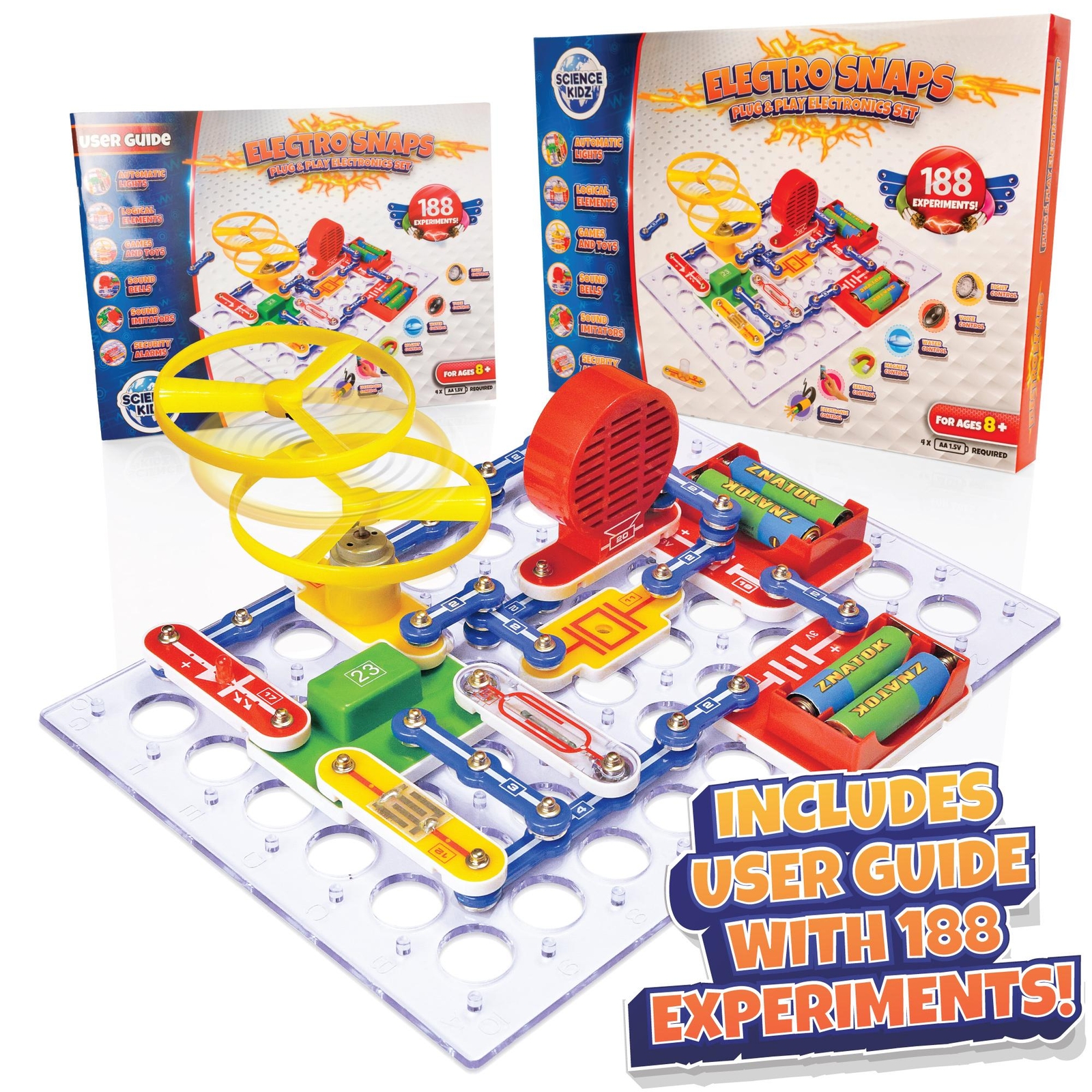 Science Kidz Electro Snaps 188 Experiments Kit - Electronic Circuit Set ...