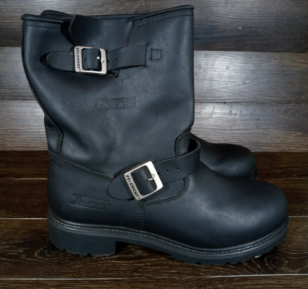 Xelement Mens Motorcycle Riding Boots Buckle Leather … - Gem