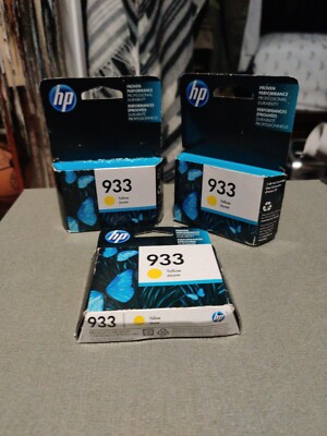 HP 933 YELLOW Ink Printer Cartridge lot of 3 EXP. 4/2018 | eBay