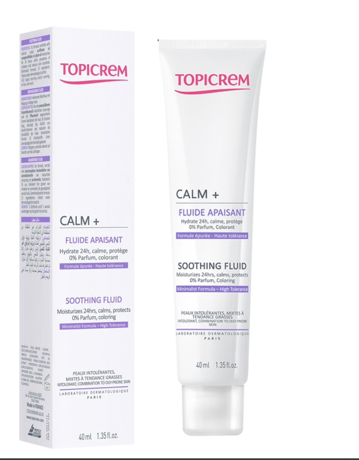 Topicrem Soothing Fluid 40 Ml Moisturizes 24 Hr Day Brand New | eBay