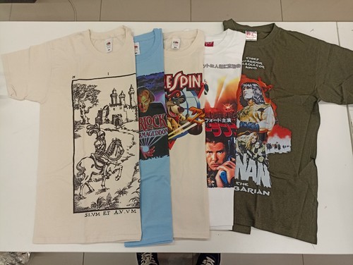 SALE of 5 movie T-Shirt S size Ninth gate Tale Spin Conan Blade Runner ...