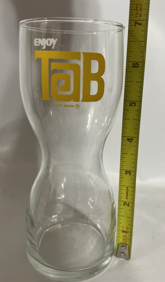 TAB Drinking Glass Hourglass Shape Vintage Coca Cola | eBay