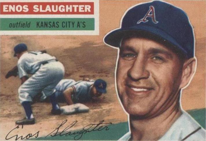 1956 Topps - Enos Slaughter #109 Gray Back online kaufen | eBay.de