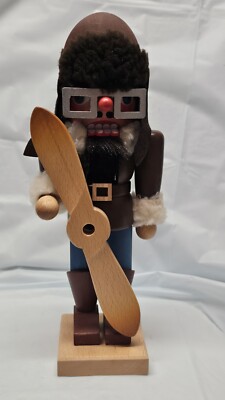 Vintage Holzkunst Christian Ulbricht Aviator 11" Nutcracker W. Germany ...