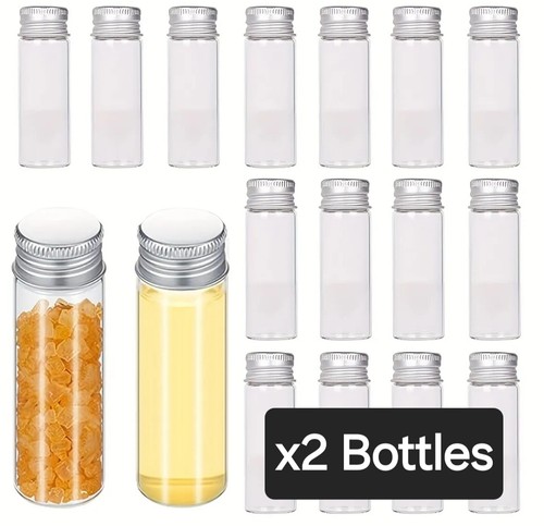 2x 15ml Small Plastic Storage Container Tub Jar Pot Vial Bottle Screw ...