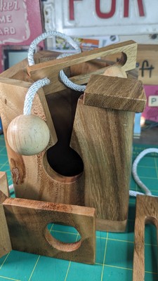 HB3F Wooden Wood Brain Teaser Puzzle 073122 | eBay