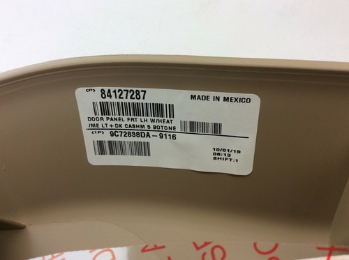 Chevrolet GMC crew cab Truck / SUV Tan interior Front Driver Door Panel ...