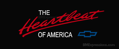 Chevy Heartbeat of America COLORED Vinyl Decal Sticker CHEVROLET | eBay