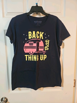 Happy Camper Women T-shirt Size Large "BACK that THING UP'" | eBay