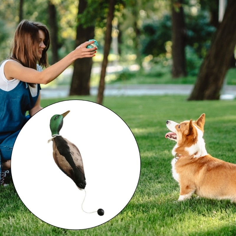 Dog Toy Teething Toy Duck-shape Teeth Cleaning Molar Toy Squeaky Toy ...