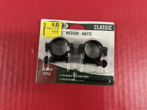 Weaver STYLE Classic 1" Medium Scope Ring - 49196 - Matte Black Fits Up ...
