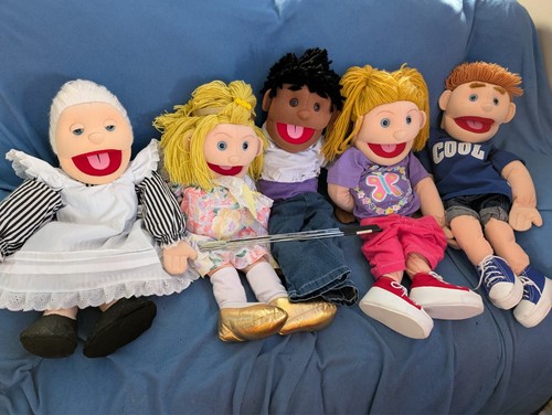 Sunny Co puppets, excellent shape, 5 dolls toys ventriloquist granny ...