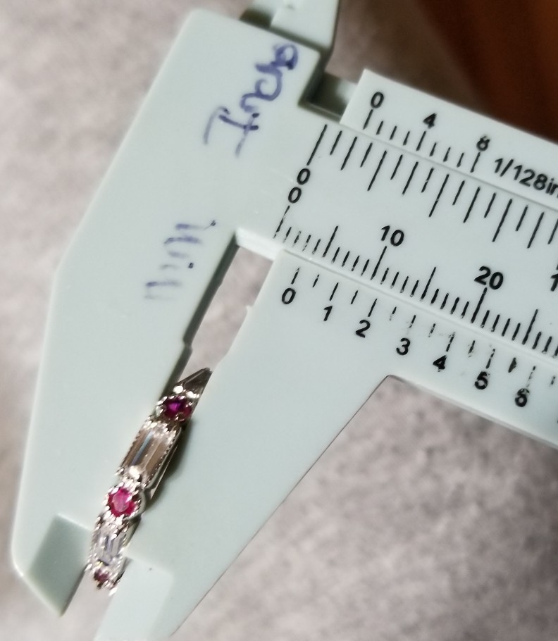 Ross Simons pink sapphire cz baguette Sterling Silver eternity Ring new ...