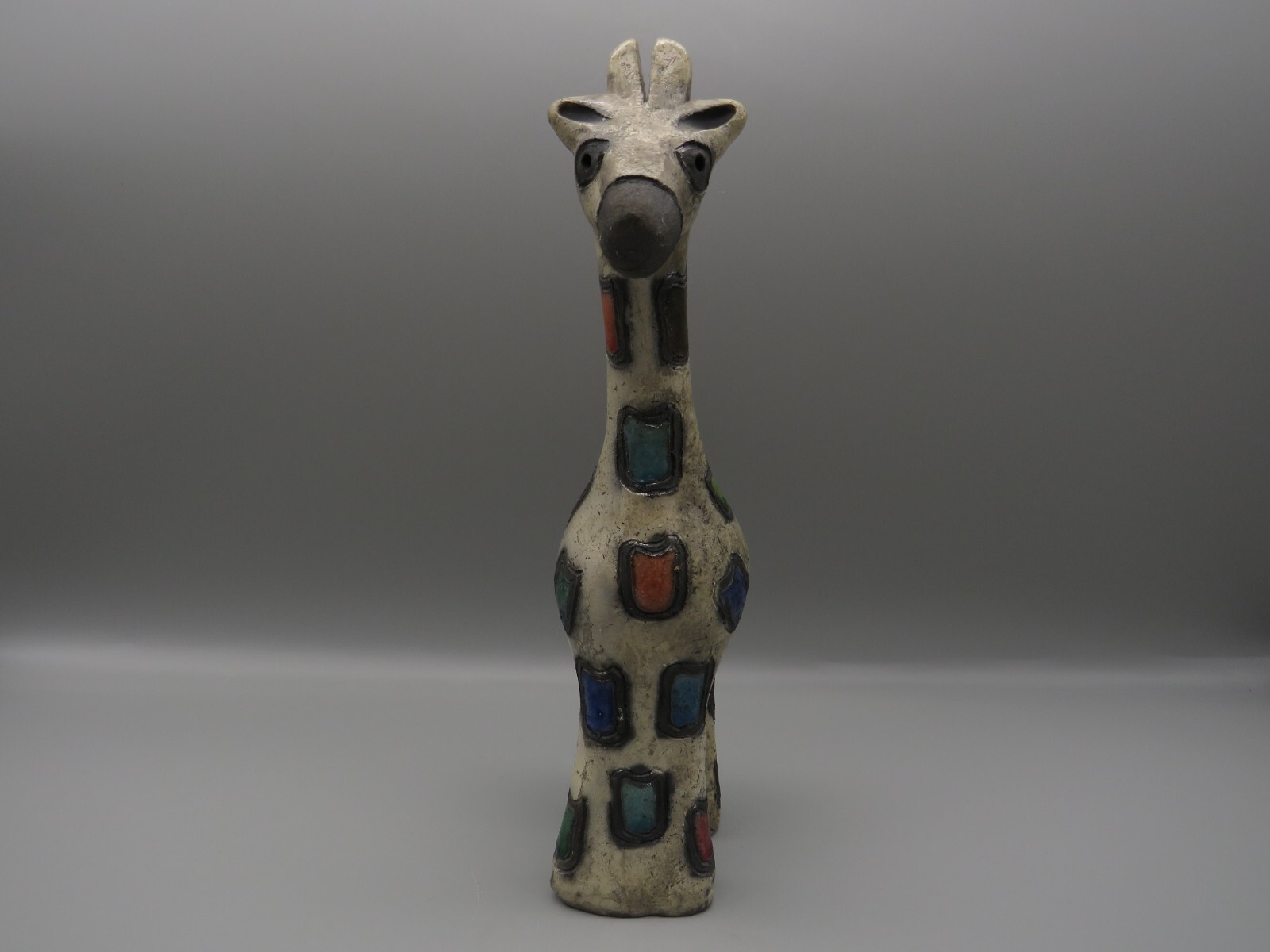 Fenix Botswana Patchwork/Multicolored Raku Giraffe Figurine ...