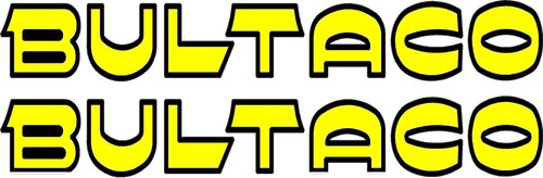 #5554p (2) 10" Bultaco Gas Tank Decal Sticker LAMINATED | eBay