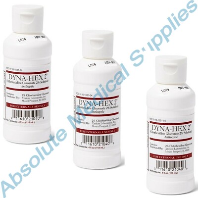 *3-Pack* Medline Dyna-Hex 2 CHG Surgical Antimicrobial Soap 4 Oz ...