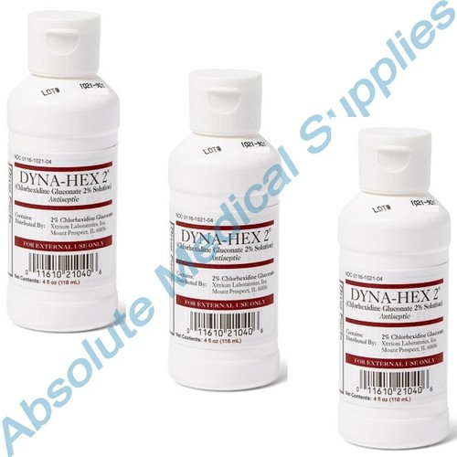 *3-Pack* Medline Dyna-Hex 2 CHG Surgical Antimicrobial Soap 4 Oz ...