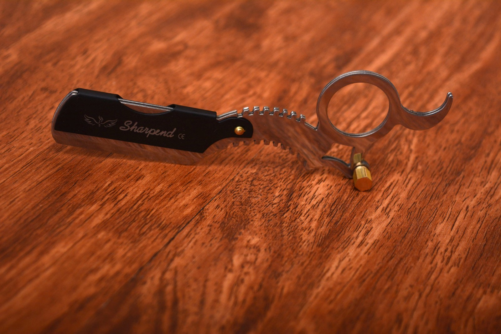 BEARD (SMART) CUT THROAT BARBER SALON STRAIGHT RAZOR BLADE HOLDER + 10 ...