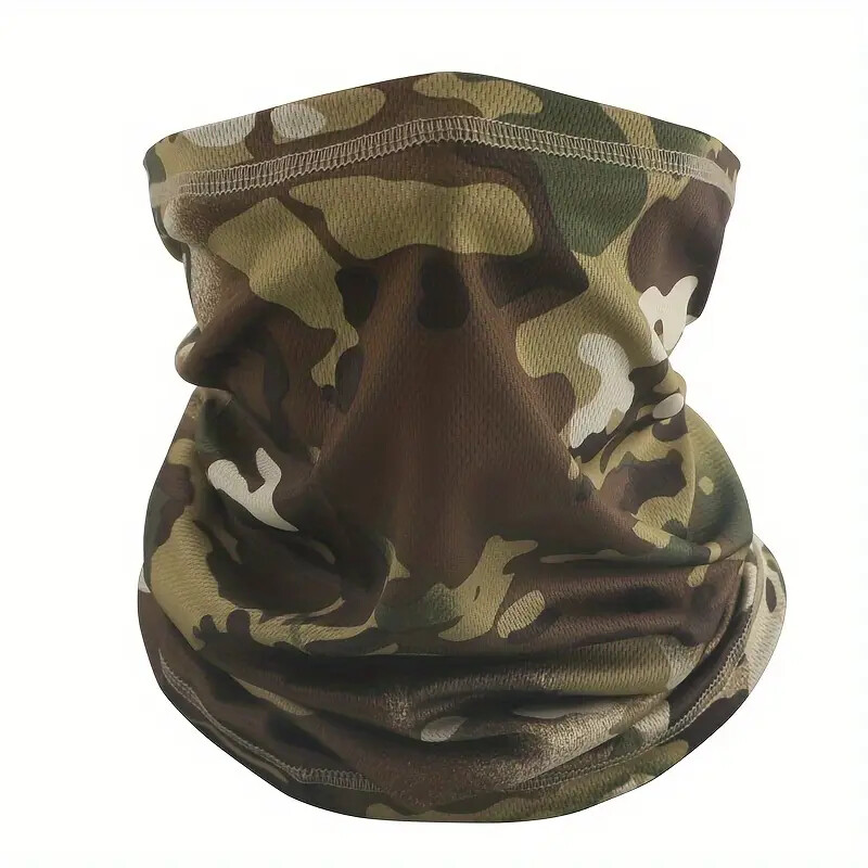 Tactical Camouflage Neck Gaiter Windproof Hat Airsoft Paintball Bike Breathing | eBay