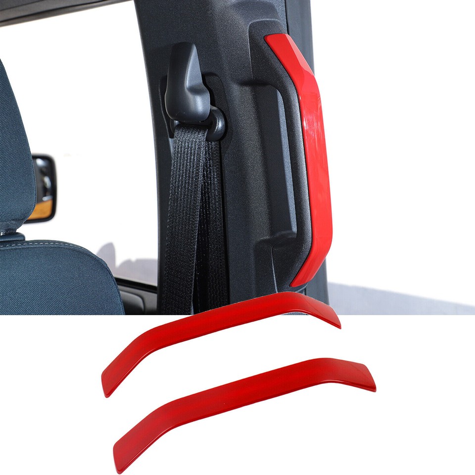 2pcs Red B Pillar Grab Handle Cover Trim Accessories For Ford Bronco ...