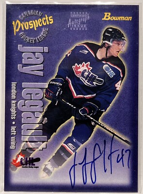97-98 Bowman Canadien Hockey League #148 Jay Legault Autograph Auto CHL ...