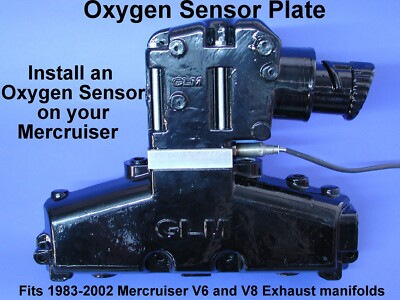 OXYGEN SENSOR INSTALLATION PLATE FOR MERCRUISER V6 V8 IRON MANIFOLDS ...