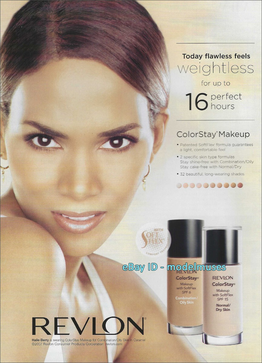 REVLON Cosmetics 1-Page Magazine PRINT AD 2007 HALLE BERRY | eBay