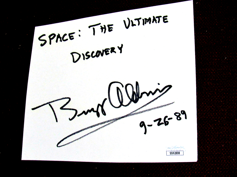 BUZZ ALDRIN " SPACE: THE ULTIMATE DISCOVERY " APOLLO 11 SIGNED AUTO VTG ...