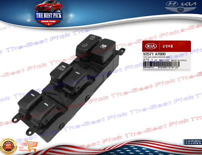 ⭐GENUINE⭐ FR Door Window Main Switch LEFT ⭐AUTO DOWN⭐ 14-18 Kia Forte ...