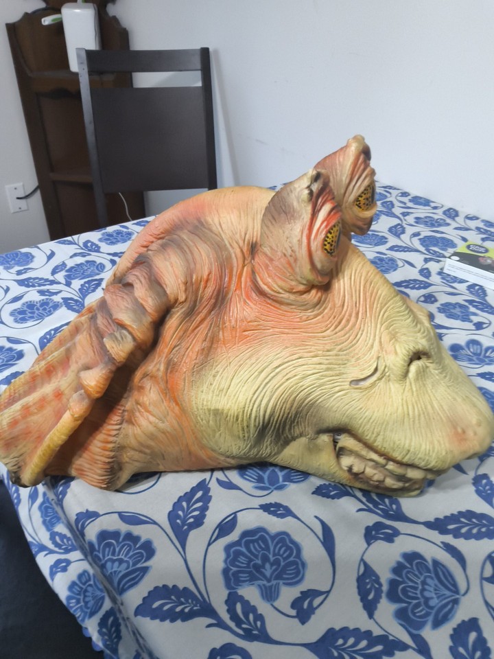 Vintage Star Wars Jar Jar Binks Mask Halloween Cosplay Costume PVC ...