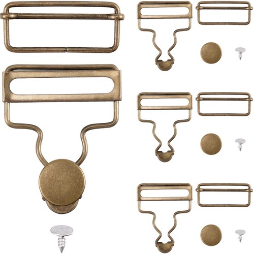 4 Set Metal Gourd Buckle Man Retro Overall Buckles Fasteners for ...