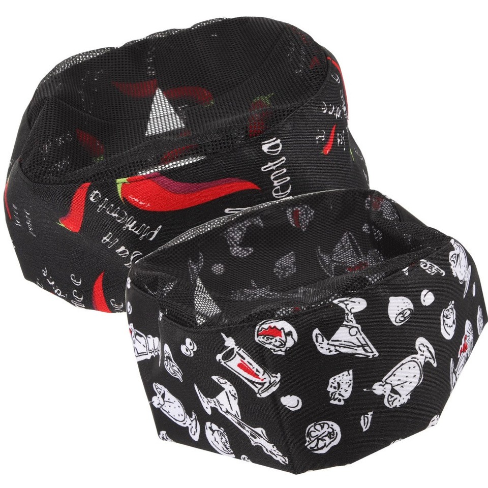 2pcs Chef Hats Chef Cap Kitchen Cooking Hat Service Hair Net Mesh ...