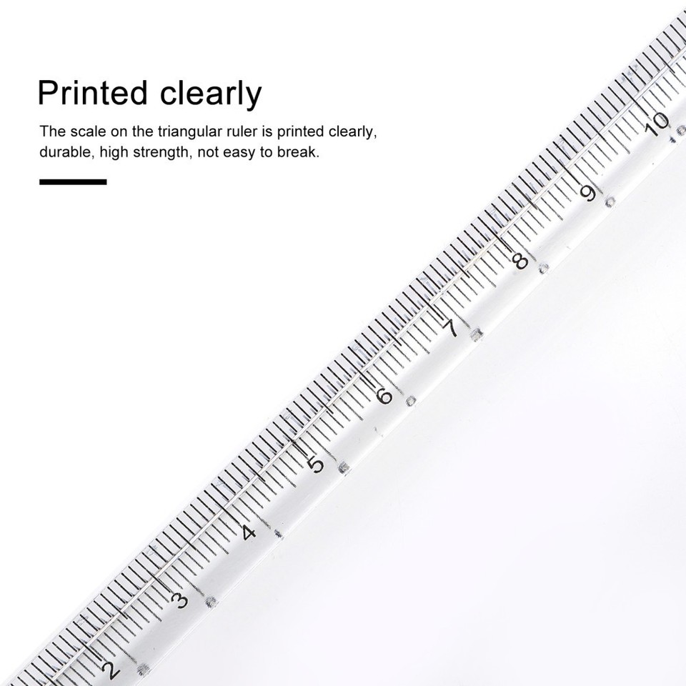 8 Pcs Ruler for Drawing Clear Architectural Scale Classroom Triangular ...