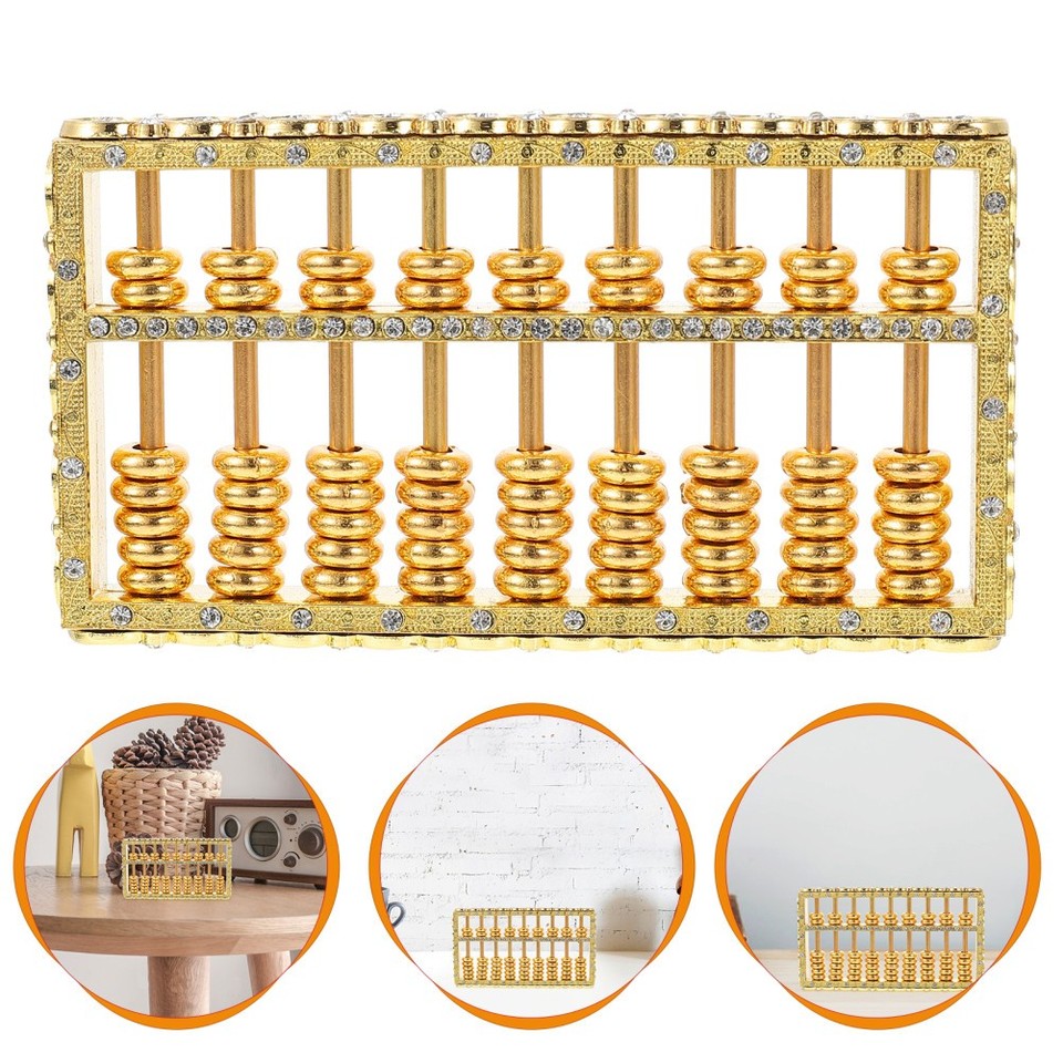 Zinc Alloy Abacus Shape Adornment Abacus Model Decor Auspicious Desktop ...