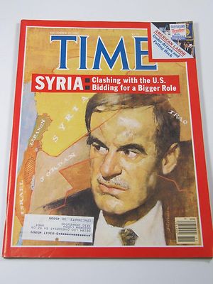Time Magazine- Syria: Clashing with the U.S.- December 19, 1983 | eBay