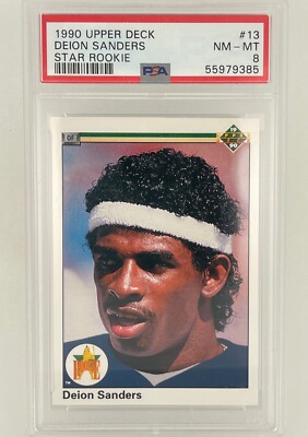 Deion Sanders 1990 Upper Deck #13 Star Rookie Card New YorkYankees PSA ...