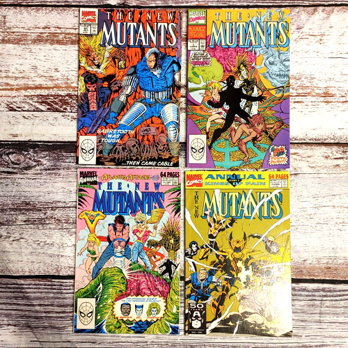 Lot of 4 Comics Featuring The New Mutants. #'s 91, Annuals 5,7. Summer ...