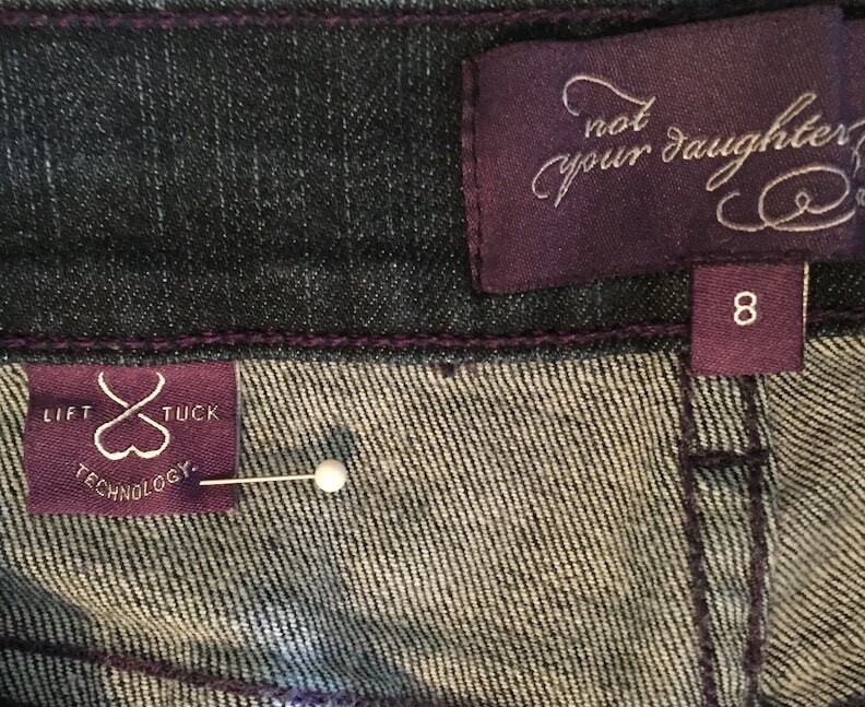 NYDJ JEANS SZ 8 BOOT CUT MADE USA DARK BLUE DISCREET SPARKLE POCKETS | eBay