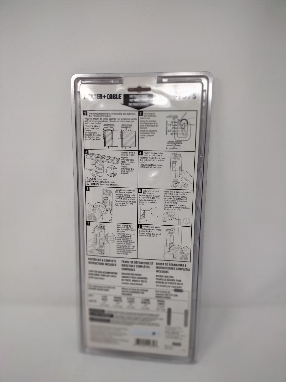 Porter Cable 59375 Template Door Strike Latch Plate Jig 43671pc Router ...
