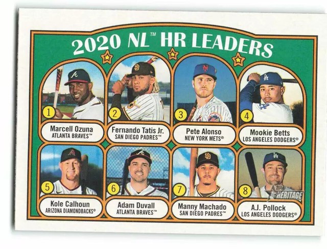 2021 Topps Heritage - Wrong Back Variation NL HR Leaders Back #89 Byron ...