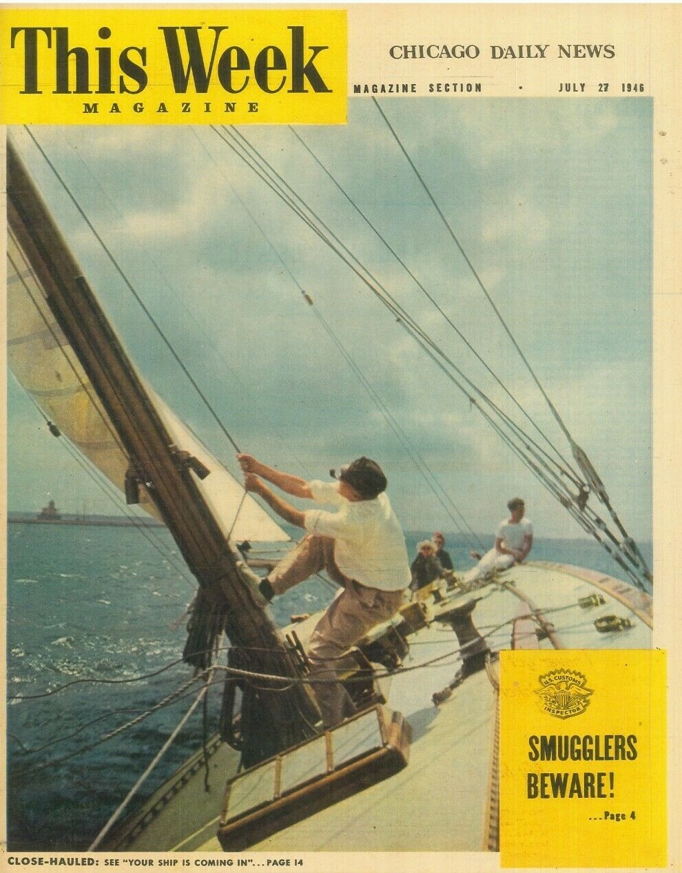 This Week Magazine July 27 1946 Leslie Gordon Barnard US Customs Jack ...