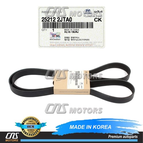 GENUINE Serpentine Ribbed V-Belt for 21-23 Elantra 22-23 Kona 2.0L ...