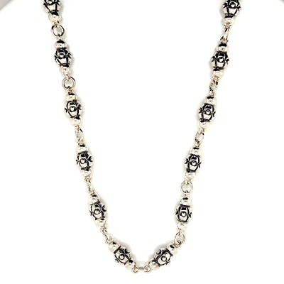 925 Sterling Silver Mens Ruby Chain Necklace 6.5mm | eBay