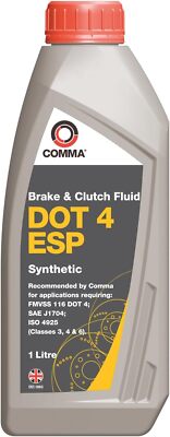 Comma BF4ESP1L DOT 4 ESP 1L Synthetic Brake Fluid | eBay UK